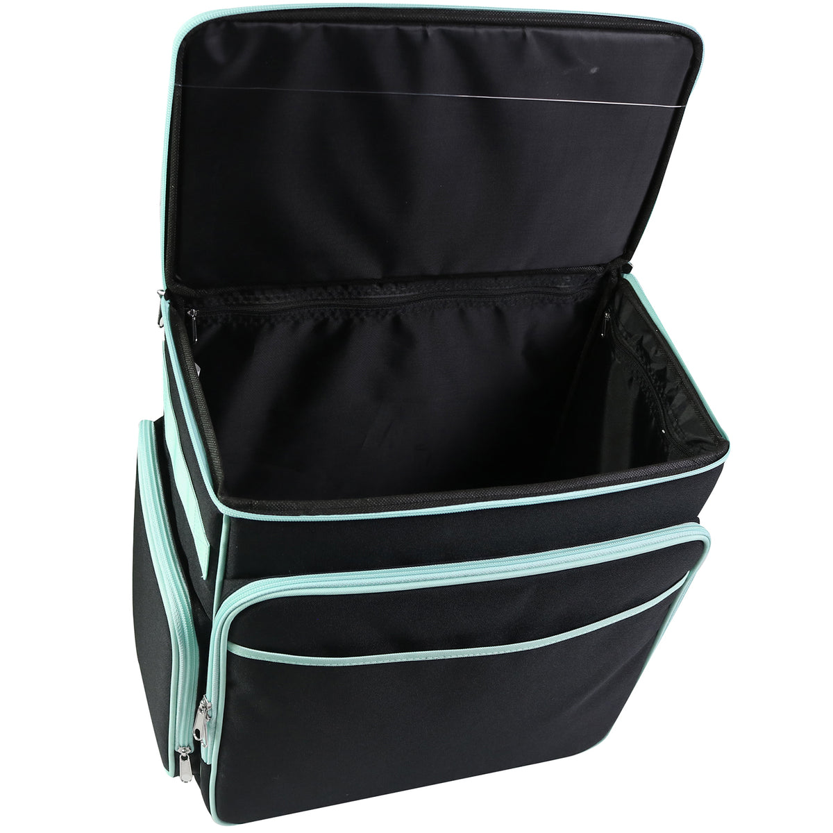 Everything Mary Rolling Scrapbook Case – Black & Teal Craft Organizer