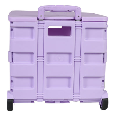 Collapsible Plastic Rolling Craft Cart, Purple - Everything Mary